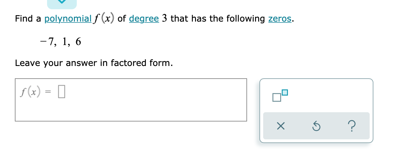 Solved Find A Polynomial Fx Of Degree 3 That Has The 8916
