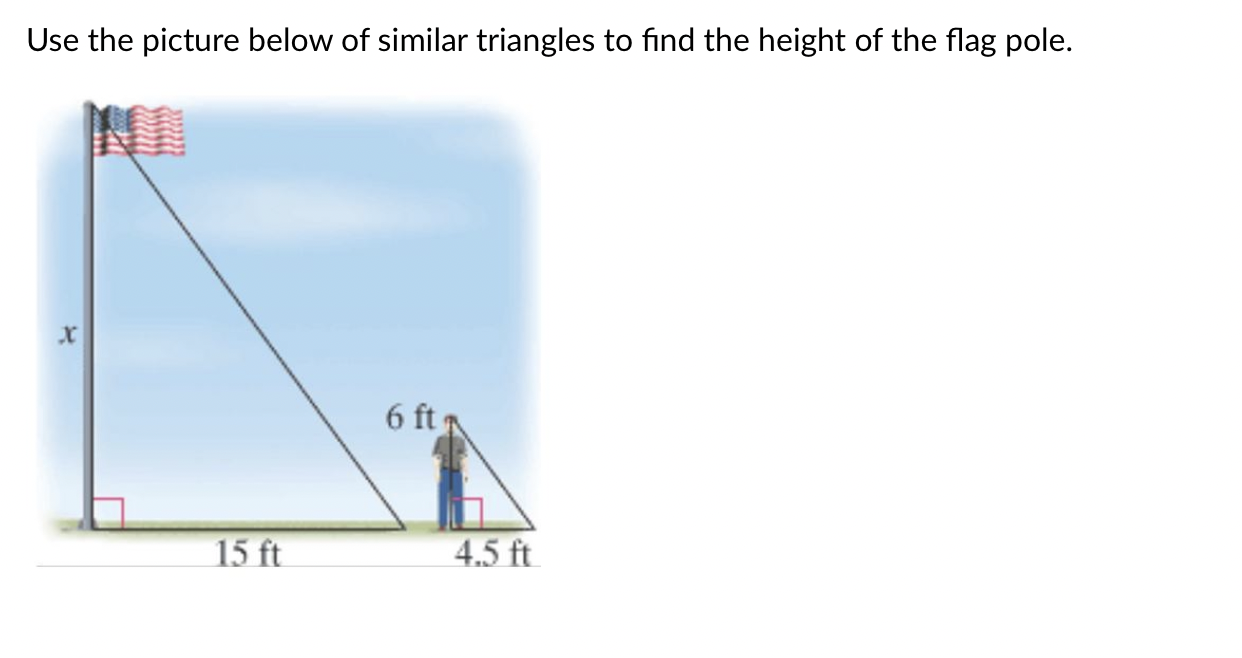 Solved Use the picture below of similar triangles to find | Chegg.com