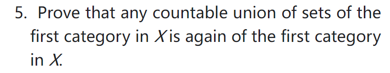 Solved 5. Prove that any countable union of sets of the | Chegg.com