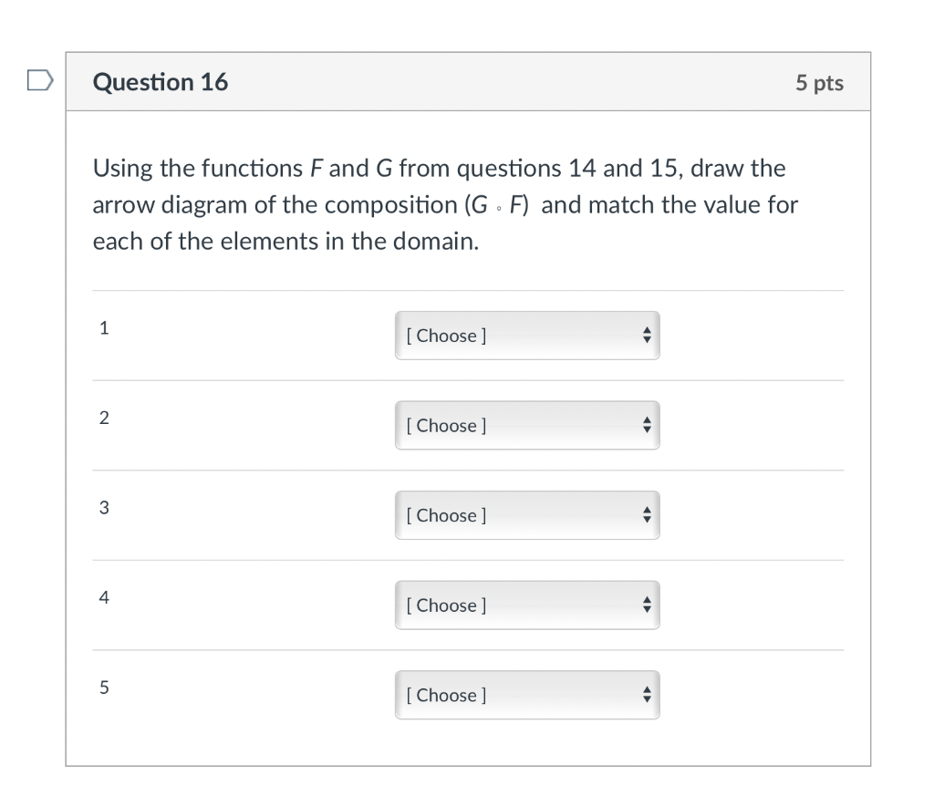 Solved > Question 14 5 pts Below is an arrow diagram | Chegg.com
