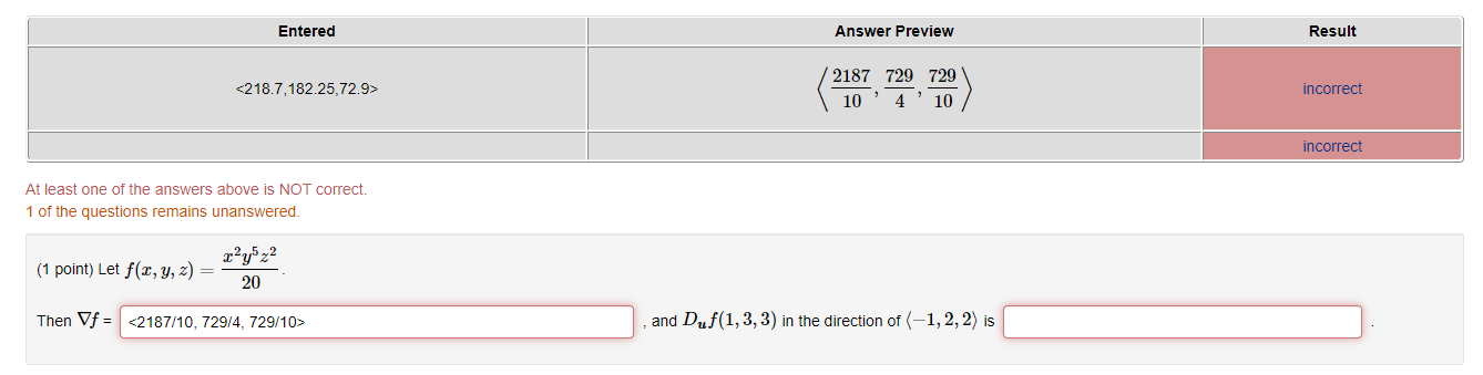 Solved Entered Answer Preview Result | Chegg.com