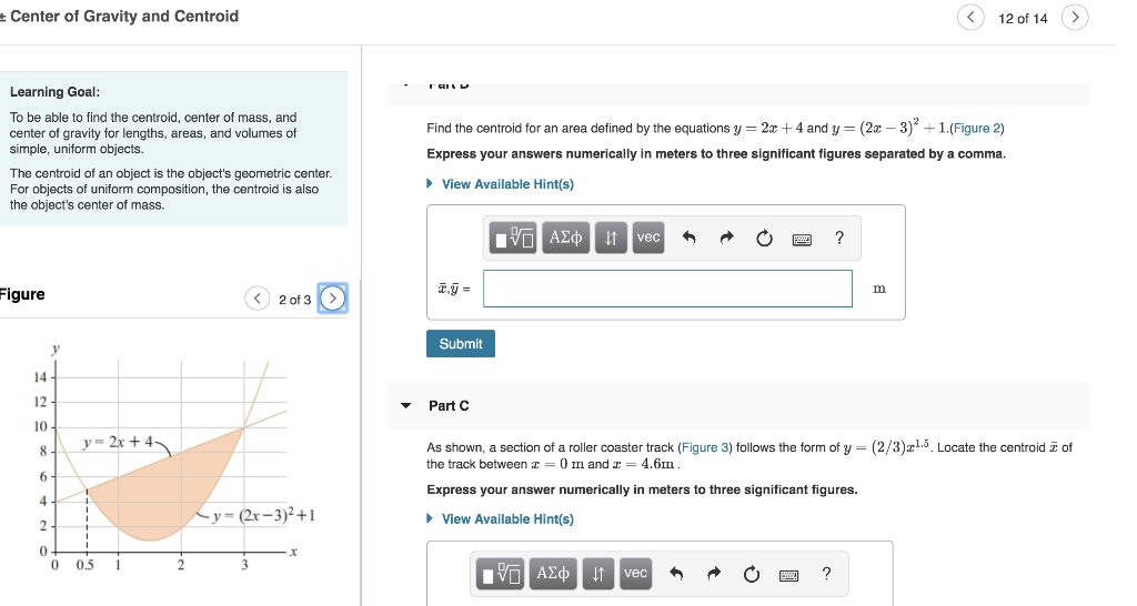 Solved + Center of Gravity and Centroid | Chegg.com