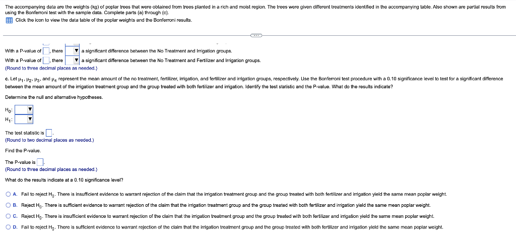 Solved The accompanying data are the weights (kg) of poplar | Chegg.com