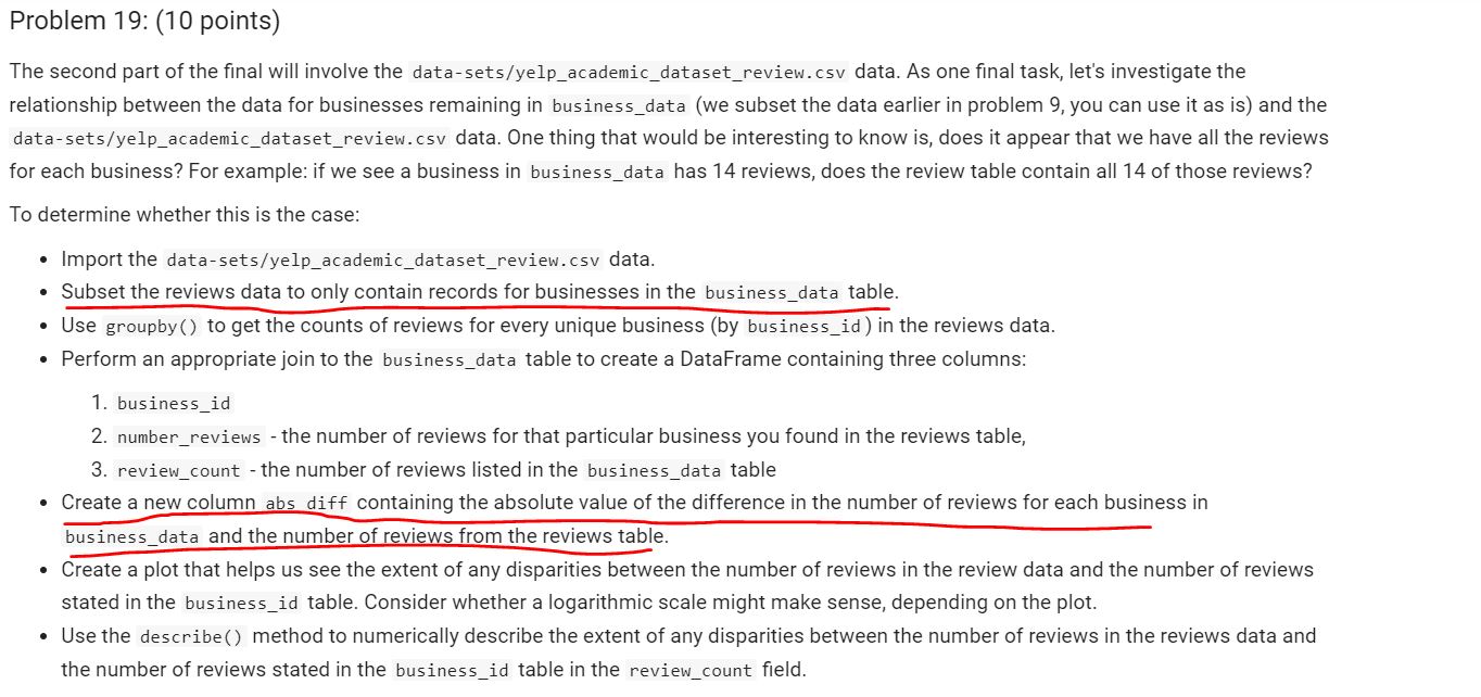 Solved The second part of the final will involve the | Chegg.com
