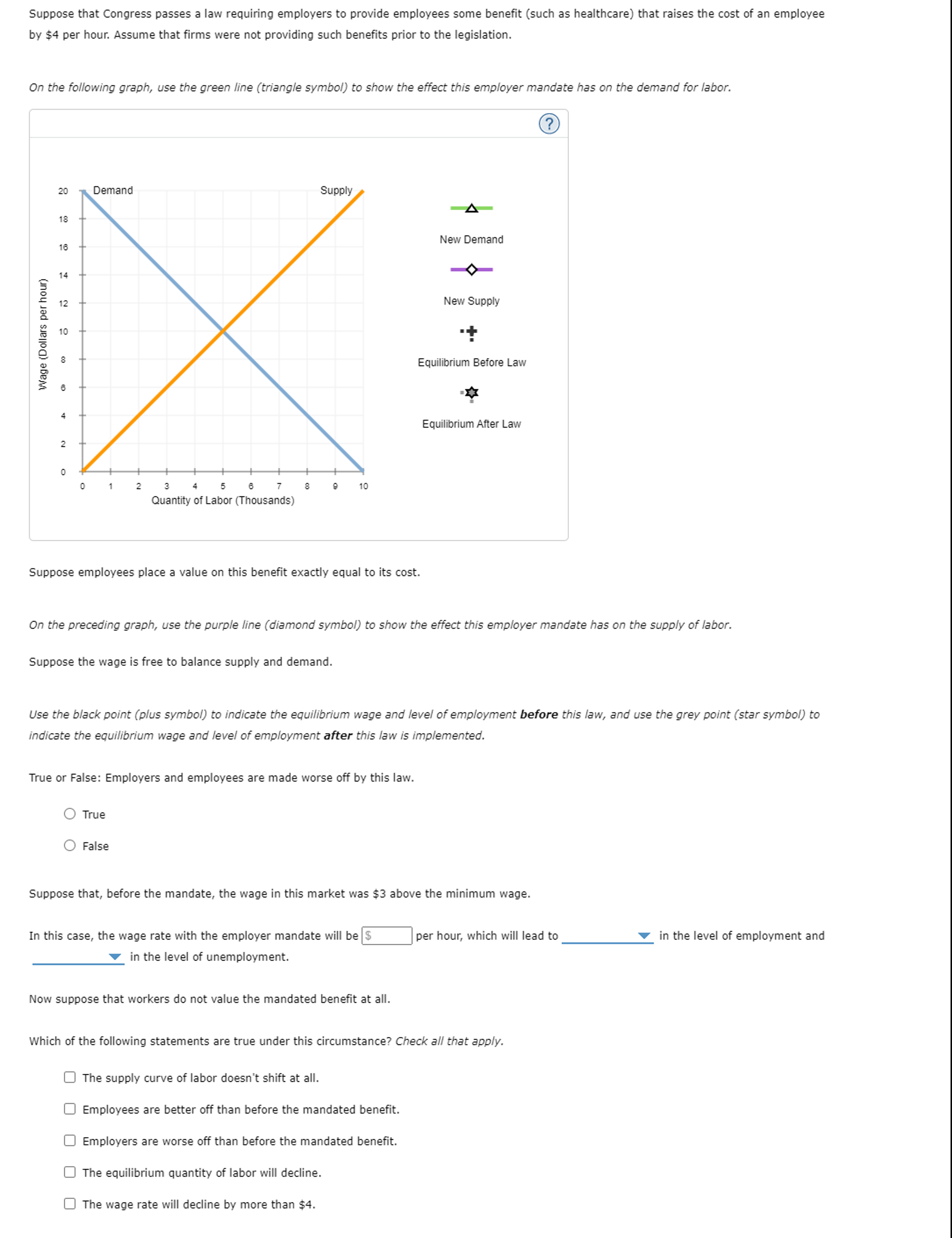 Solved Suppose that Congress passes a law requiring | Chegg.com