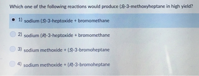 Solved Which one of the following reactions would produce | Chegg.com