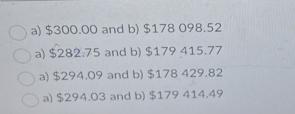 Solved Use the following amortization table to determine: a) | Chegg.com