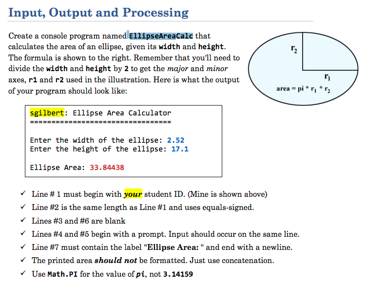 Solved Input, Output and Processing Create a console program | Chegg.com