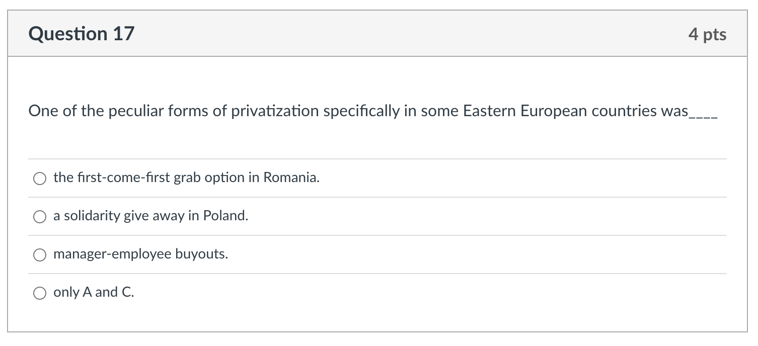 Solved Question 17 4 pts One of the peculiar forms of | Chegg.com