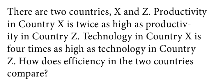 Solved There are two countries, X and Z. Productivity in | Chegg.com