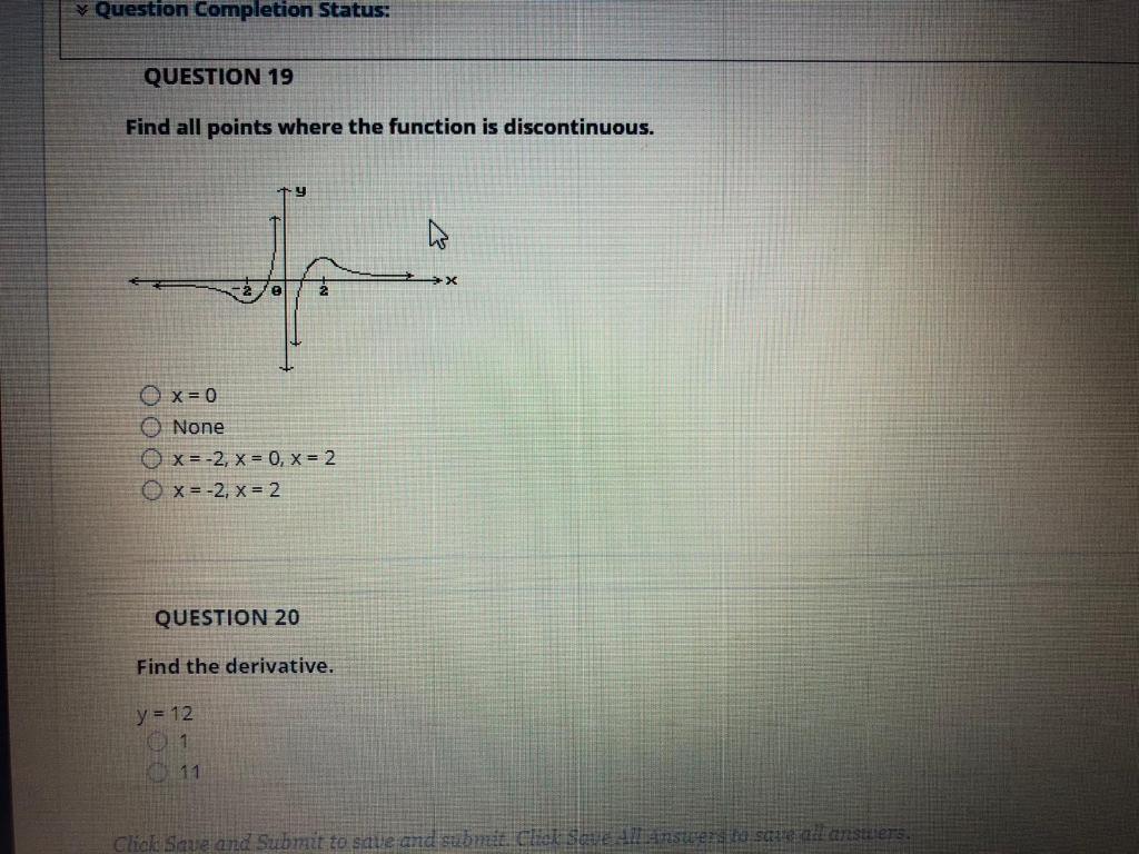 Solved Question Completion Status: QUESTION 19 Find all | Chegg.com