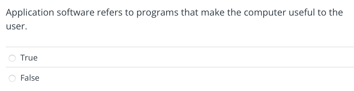 Solved Application software refers to programs that make the | Chegg.com