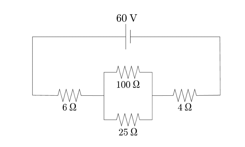 Solved In the circuit shown above, what is the voltage drop | Chegg.com