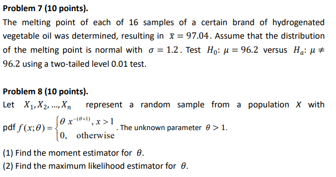 Solved Problem 7 (10 points). The melting point of each of | Chegg.com