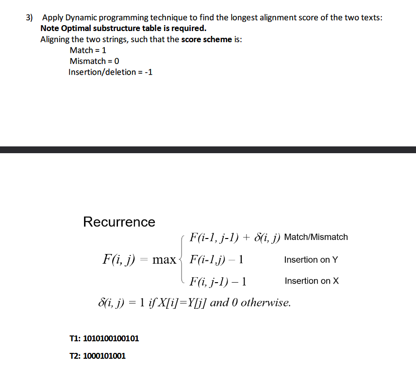 Solved Apply Dynamic programming technique to ﻿find the | Chegg.com