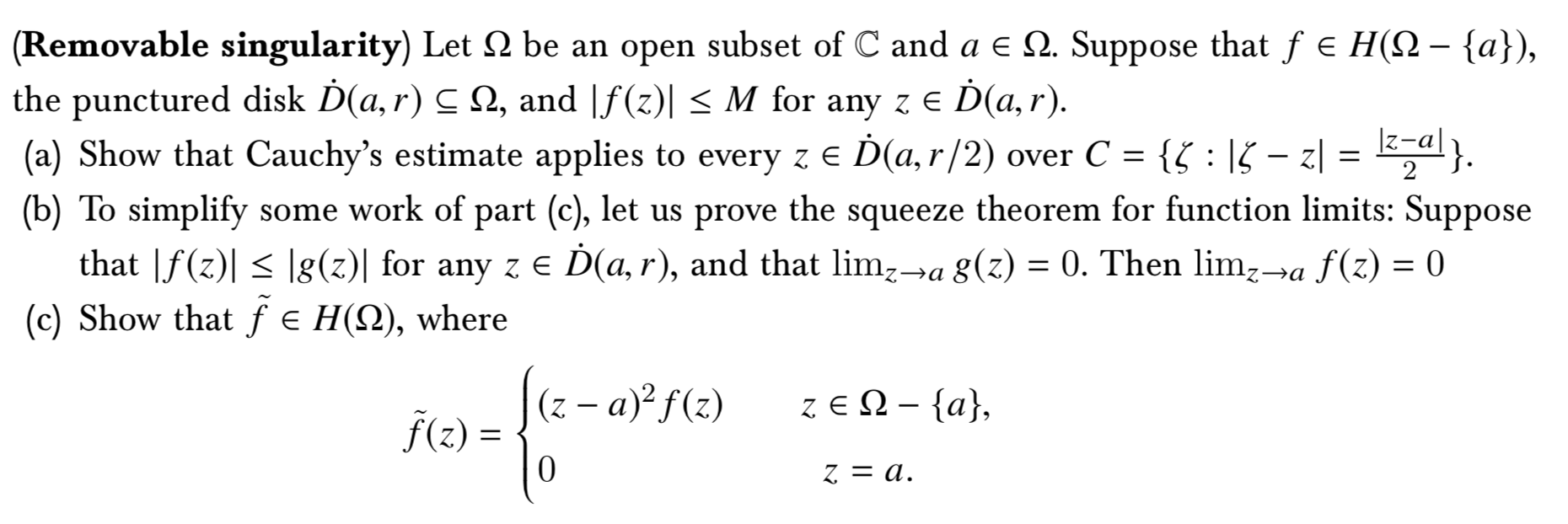 (Removable singularity) Let Q be an open subset of C | Chegg.com