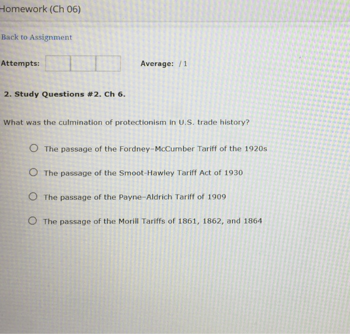 Solved Homework (Ch 06) Back to Assignment Attempts: | Chegg.com