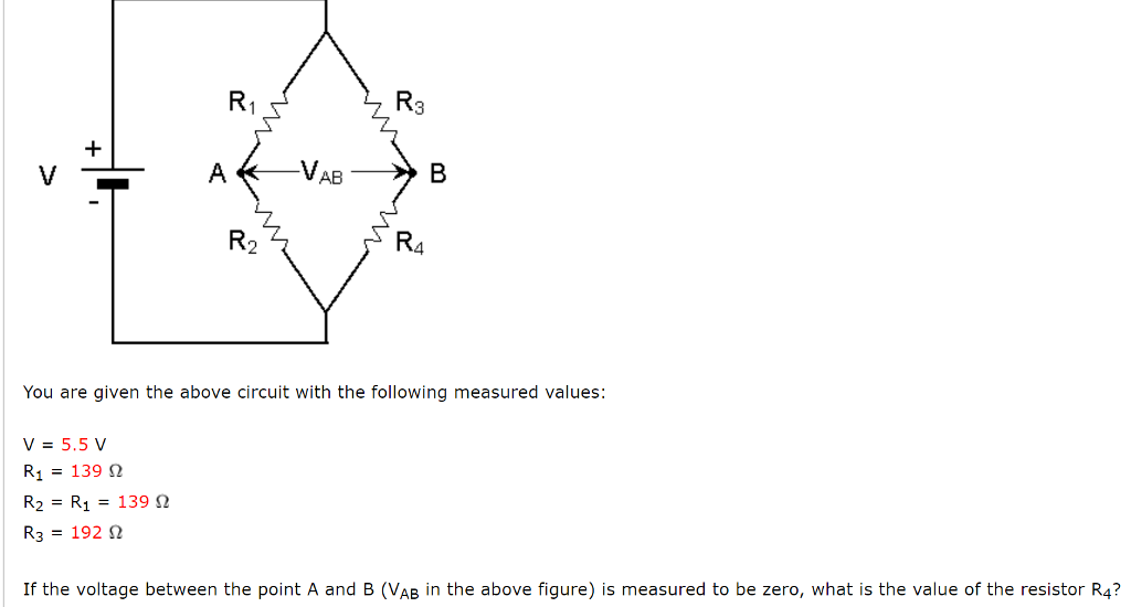 Solved R1 R3 R2 R4 You are given the above circuit with the | Chegg.com