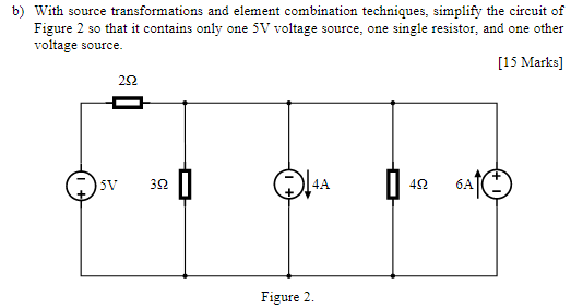 Solved b) With source transformations and element | Chegg.com