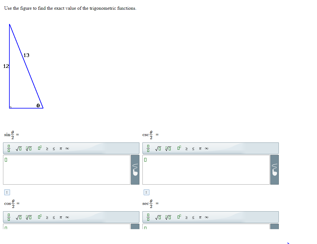 Solved Use the figure to find the exact value of the | Chegg.com
