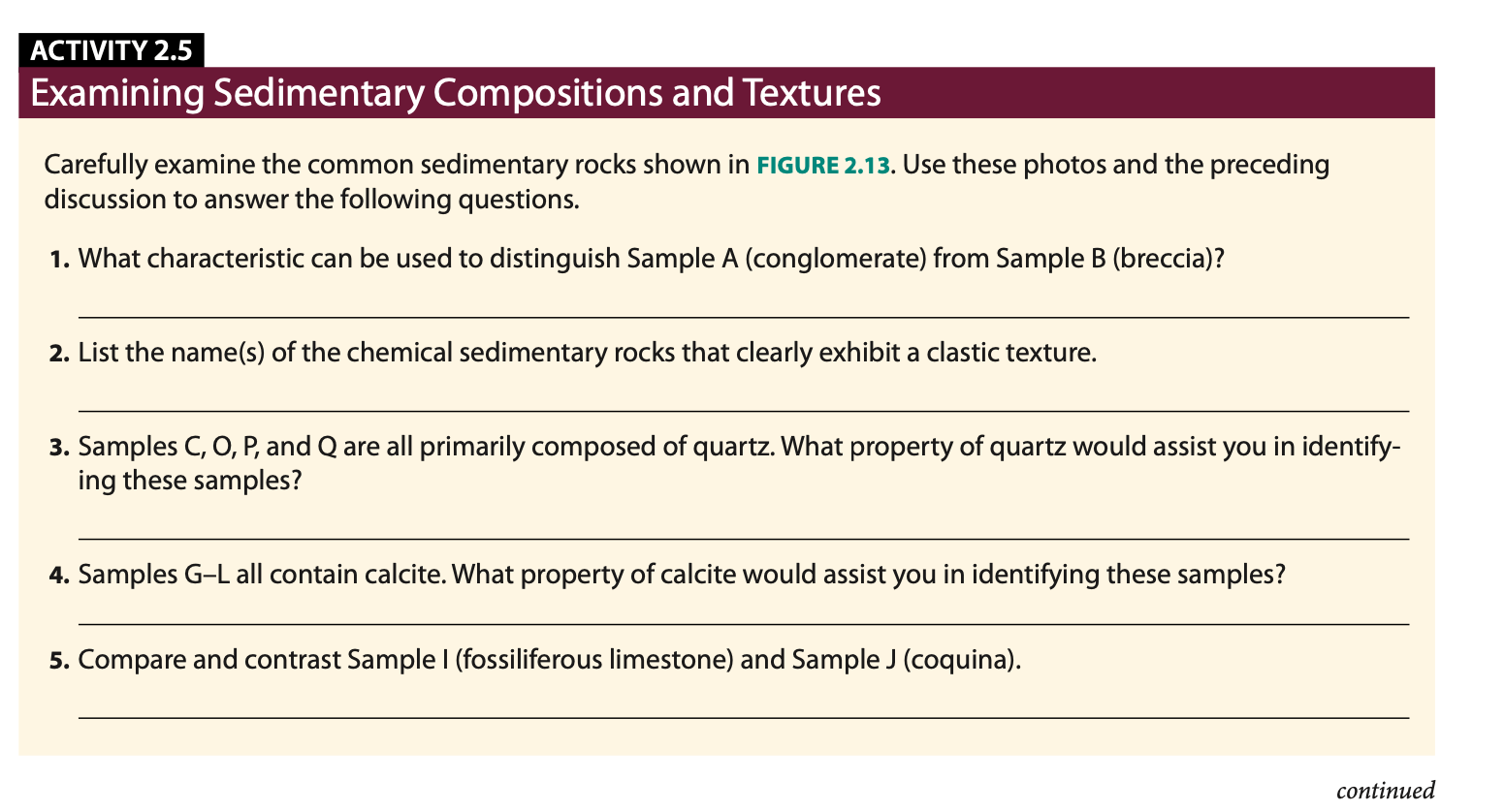 Solved A. Conglomerate (rounded fragments) B. Breccia | Chegg.com