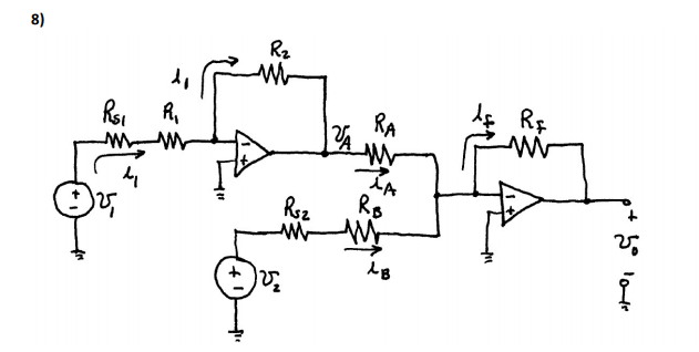 Solved a)Write the basic equations for the Op-Amp circuit | Chegg.com