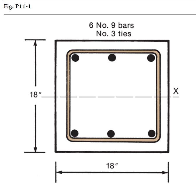 Solved Fig. P11-1 6 No. 9 bars No. 3 ties | Chegg.com