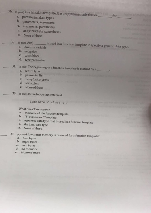 Solved poi) Polymorphism is when_ in a class hierarchy | Chegg.com