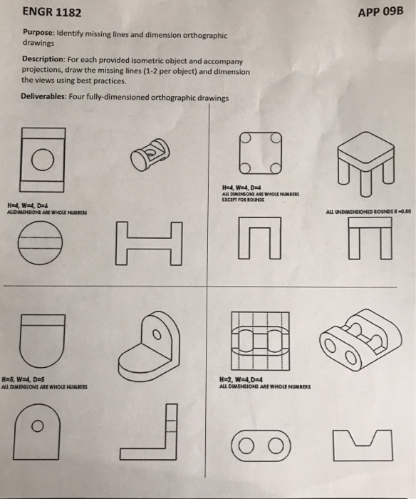 Solved ENGR 1182 APP 09B Purpose: Identify missing lines and | Chegg.com
