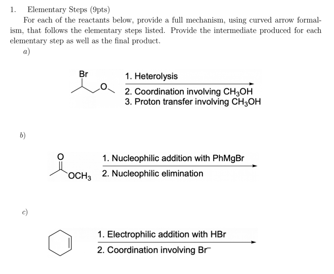 Solved For each of the reactants below, draw a full | Chegg.com