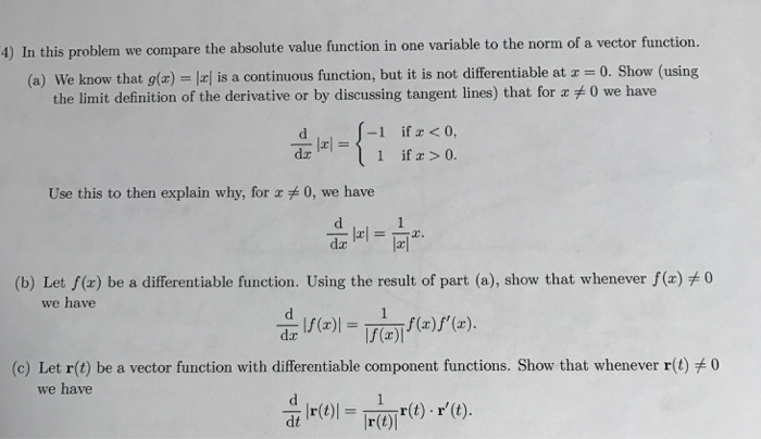 Solved In this problem we compare the absolute value | Chegg.com