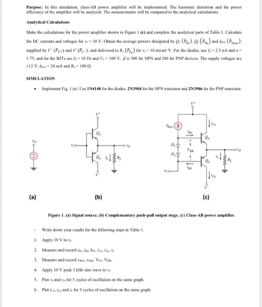 Ab class amplifier efficiency calculation