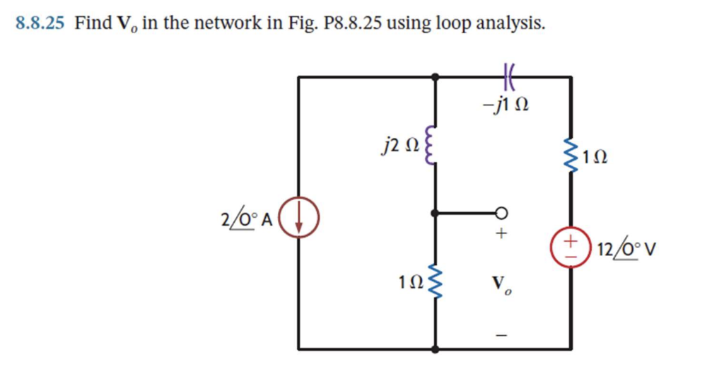 Solved 8.8.25 Find Vo in the network in Fig. P8.8.25 using | Chegg.com