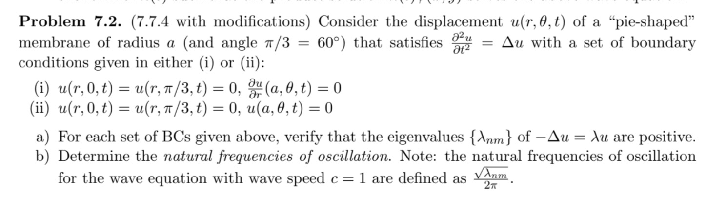 Solved Problem 7.2. (7.7.4 with modifications) Consider the | Chegg.com