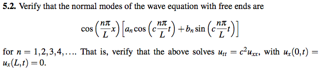 Solved 5.2. Verify that the normal modes of the wave | Chegg.com