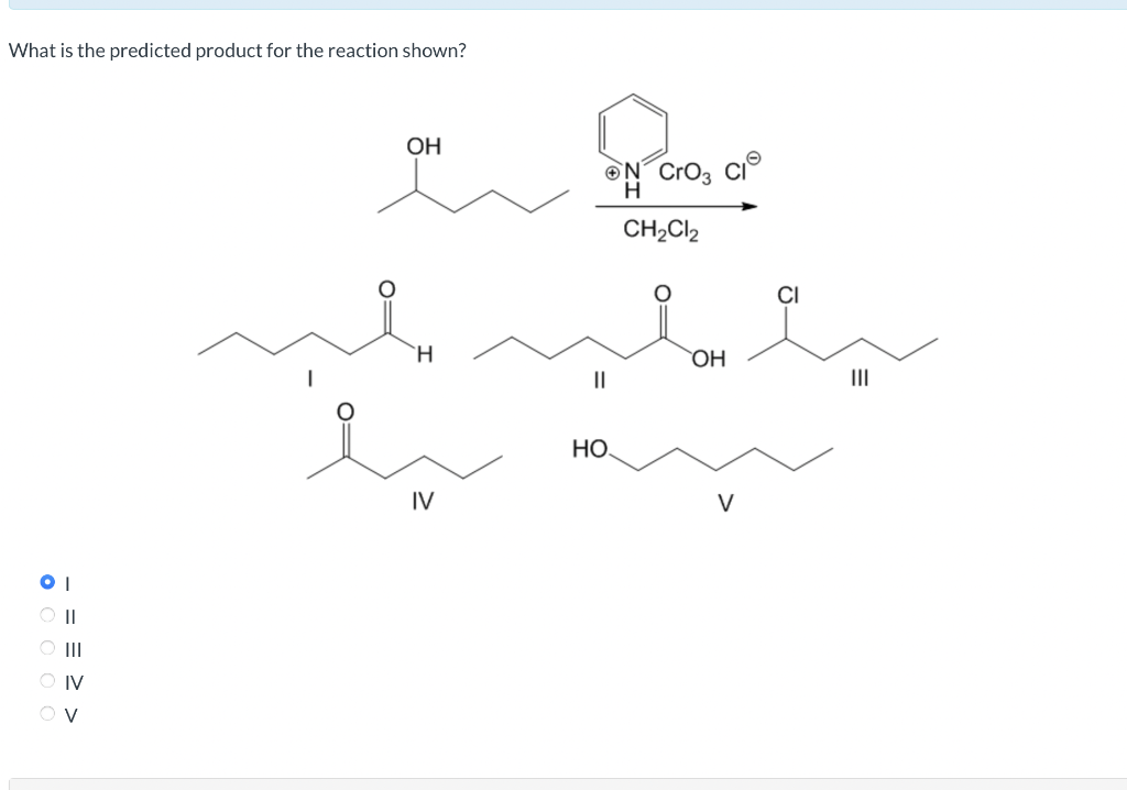 Solved What is the predicted product for the reaction shown? | Chegg.com
