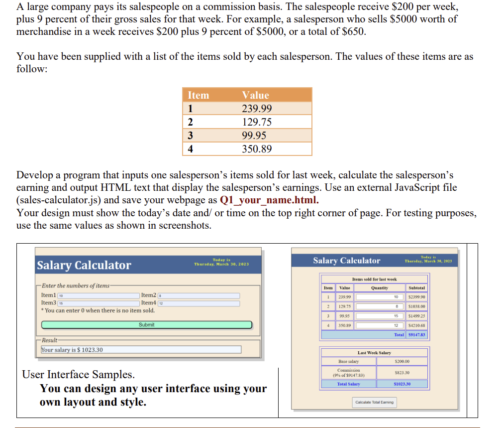 Solved please create a responsive web page designs that | Chegg.com