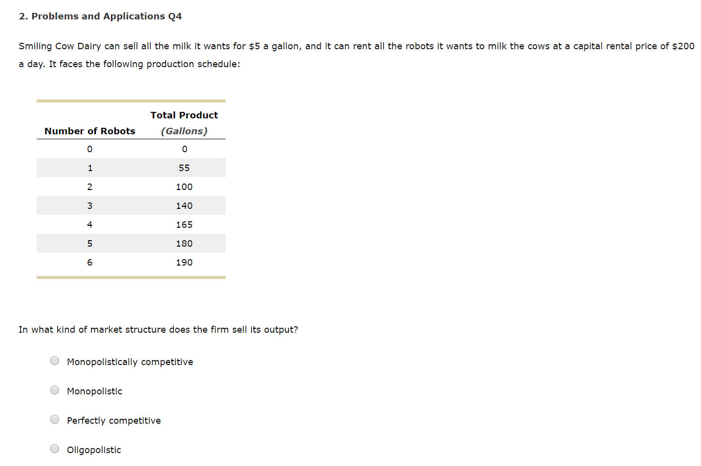 Solved 2. Problems and Applications Q4 Smiling Cow Dairy can | Chegg.com