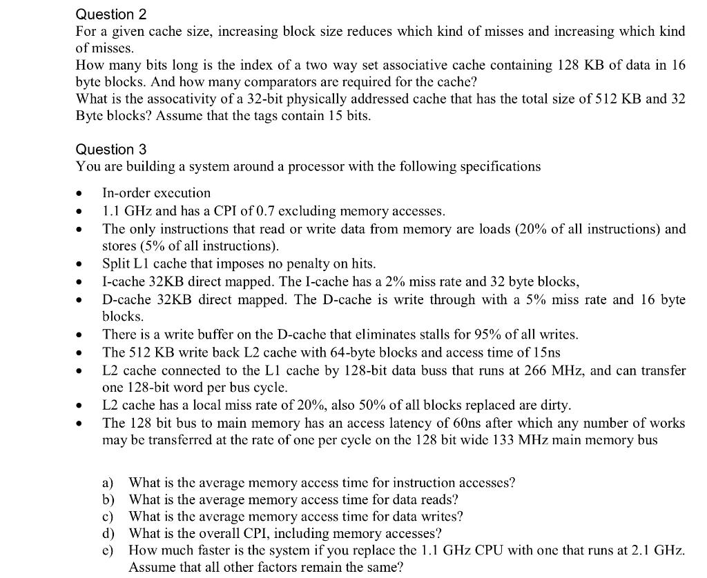 Solved The performance of a snooping cache-coherent | Chegg.com