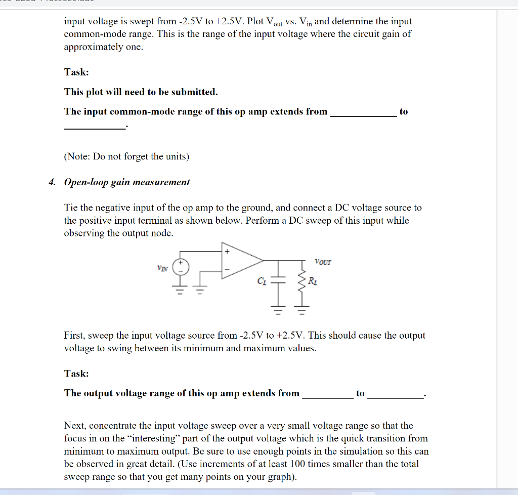 Solved 1. Basic Op-Amp simulation In Multisim, construct the | Chegg.com