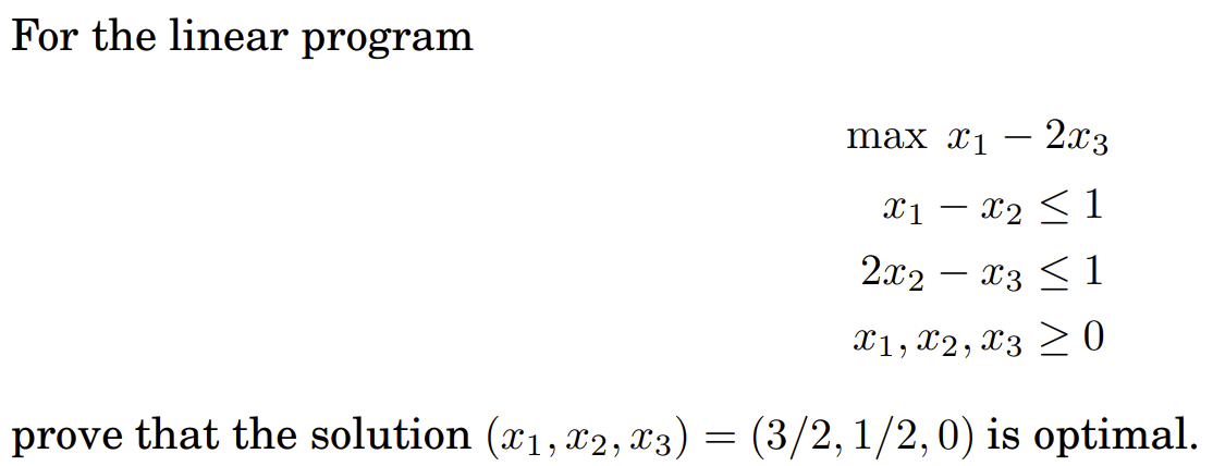 Solved For the linear program | Chegg.com