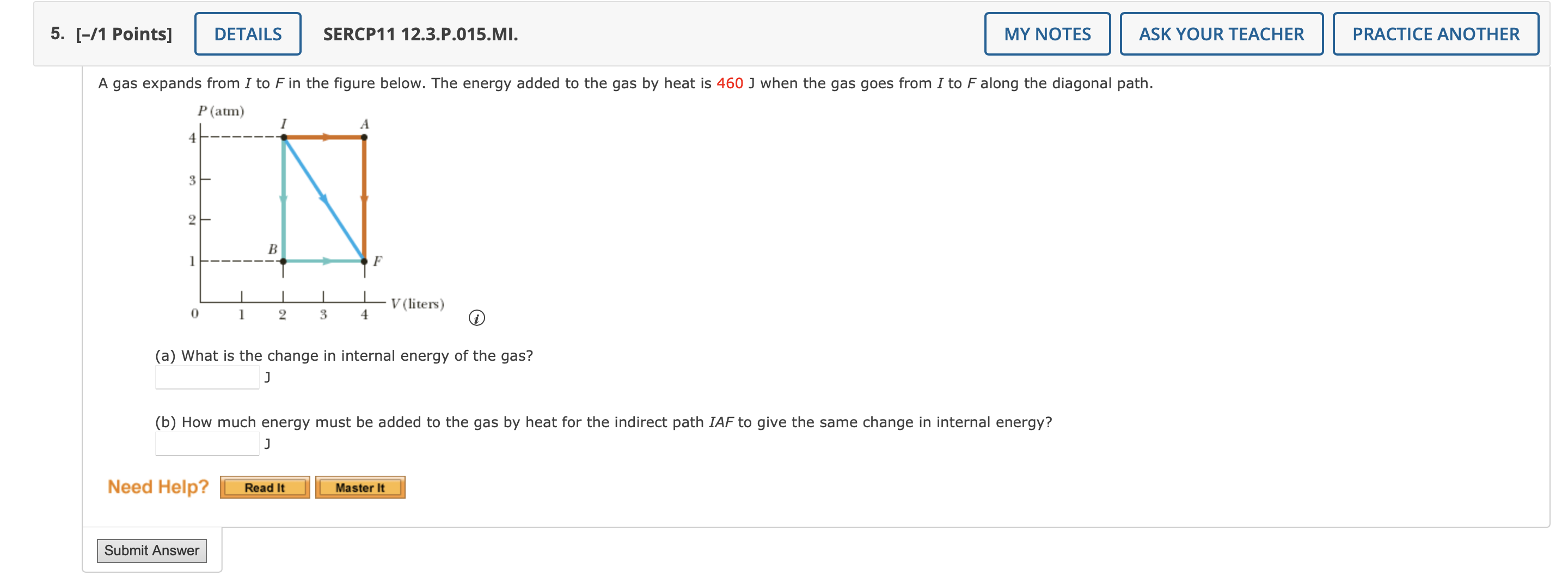 Solved 5. [-/1 Points] DETAILS SERCP11 12.3.P.015.MI. MY | Chegg.com