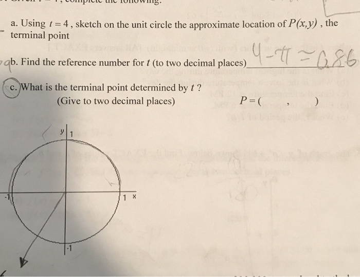 Solved the answer for c) is (-0.65,-0.76). i just need to | Chegg.com