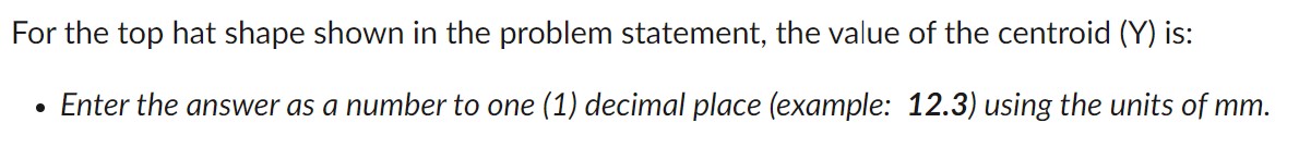 Solved For parts (a) - (d), use the top hat shape shown in | Chegg.com