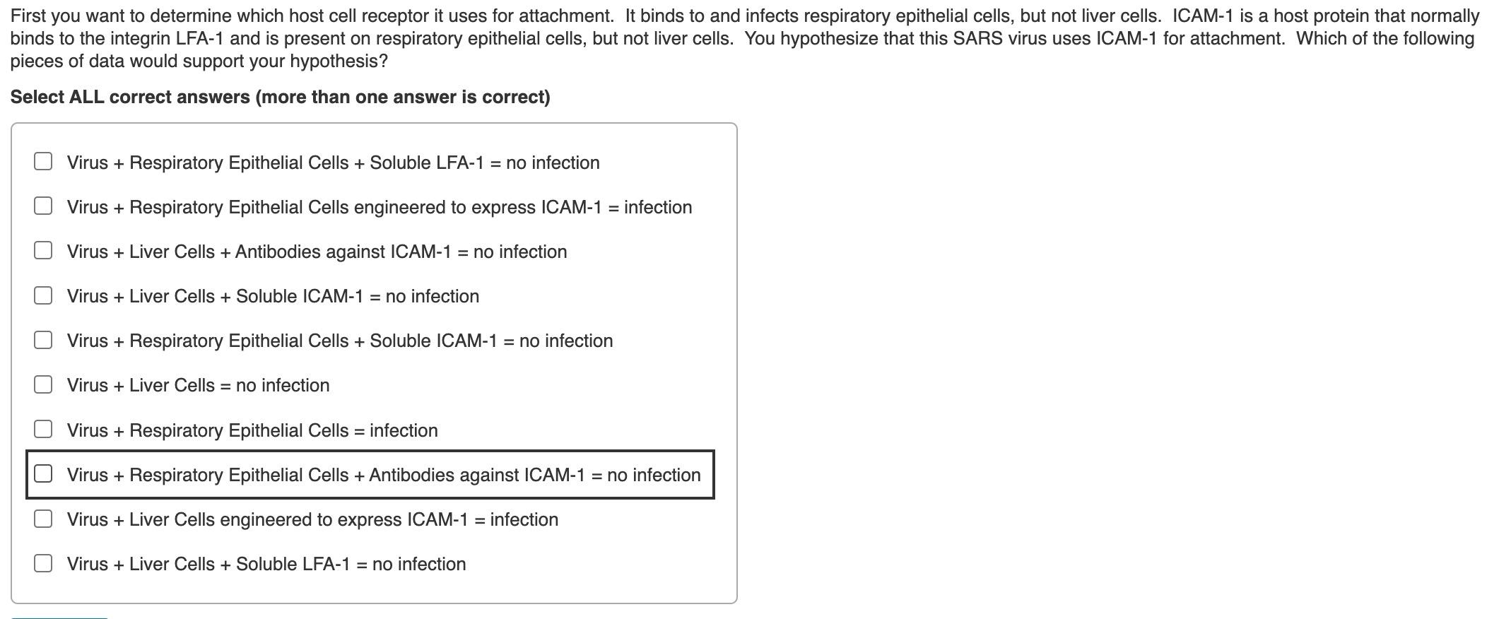 Solved First you want to determine which host cell receptor | Chegg.com