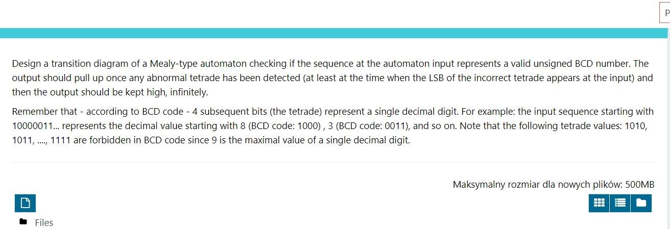 Solved Design a transition diagram of a Mealy-type automaton | Chegg.com