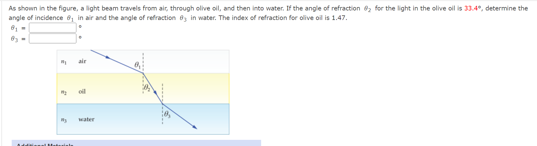 Solved As shown in the figure, a light beam travels from | Chegg.com