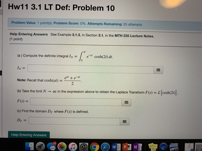Solved Hw11 3.1 LT Def: Problem 10 Problem Value: 1 | Chegg.com