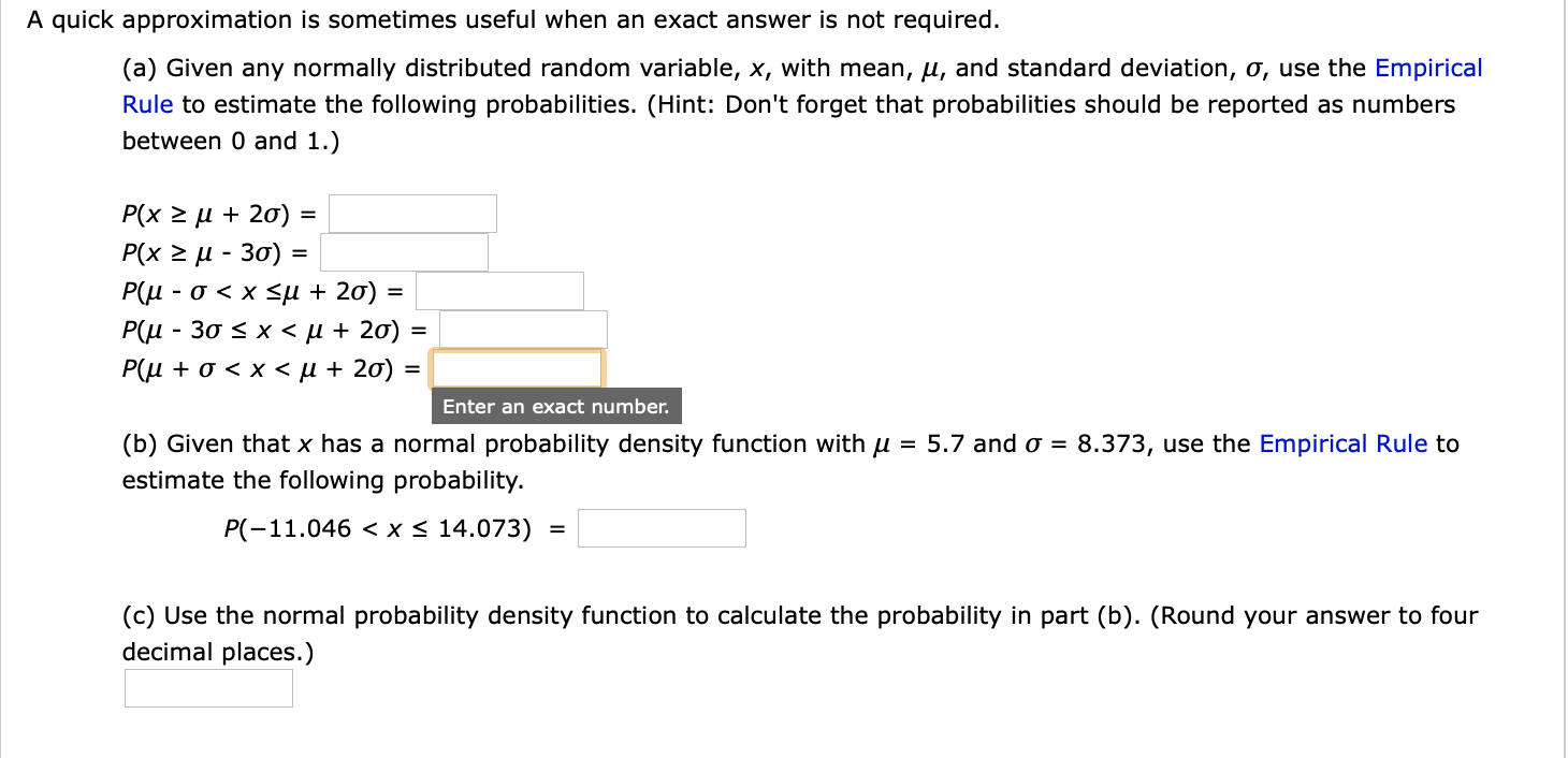 Solved A quick approximation is sometimes useful when an | Chegg.com