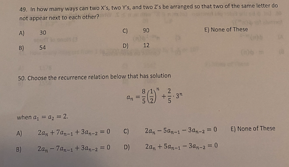 Solved Discrete Math --> If your able to solve the problems | Chegg.com